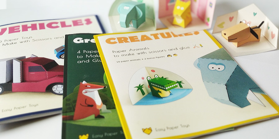 Papercraft books for children to make paper toys