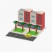 Apartment Building and a Car. Paper Diorama PDF Printable Template