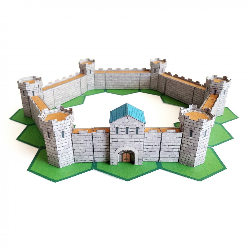 Miniature Paper Fortress Walls