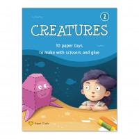 Papercraft book with animals to make with scissors and glue