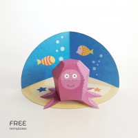 Papercraft Octopus - Free PDF printables