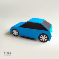 Free Printable Paper Car – PDF Paper Craft